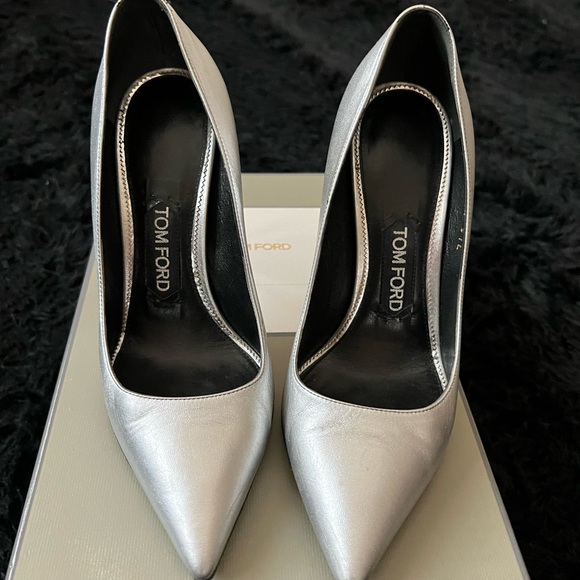 Tom Ford | Shoes | Tom Ford Silver Heels | Poshmark